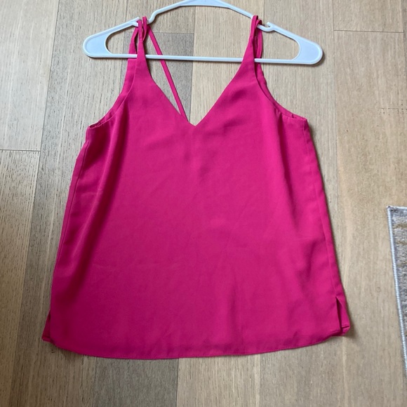 Tops | Pink Silk Tank | Poshmark